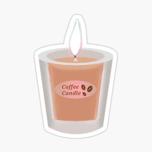 "Aesthetic Vsco Coffee Candle - Funny and Cute T-Shirts Quotes" Sticker ...