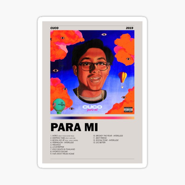 "Para Mi | Cuco | Album Poster & More |" Sticker for Sale by ...