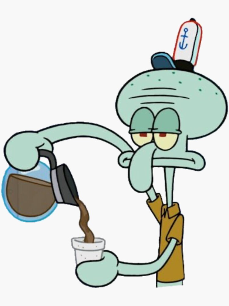 "Spongebob Coffee" Sticker for Sale by funlittlethingz | Redbubble