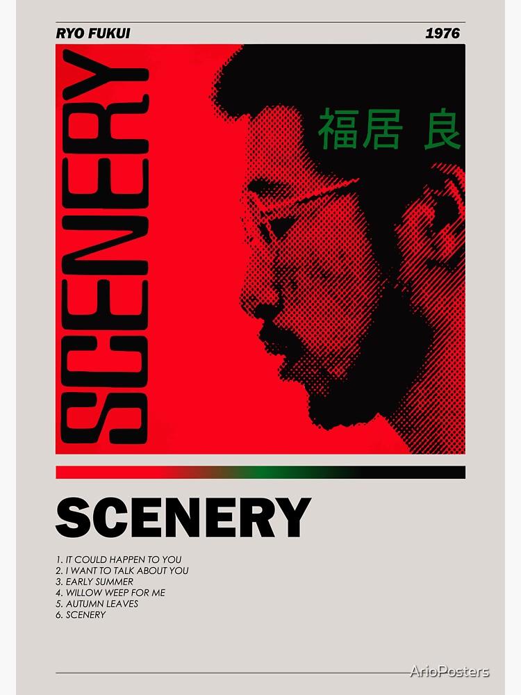 "Scenery | Ryo Fukui | Album Poster & More |" Sticker for Sale by ...