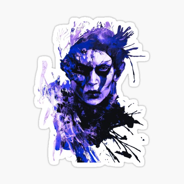 "Unusual Purple Man, Mysterious man face" Sticker for Sale by Dven ...