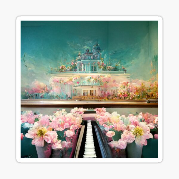 "Flower Theatre" Sticker for Sale by Ethereal-Realms | Redbubble