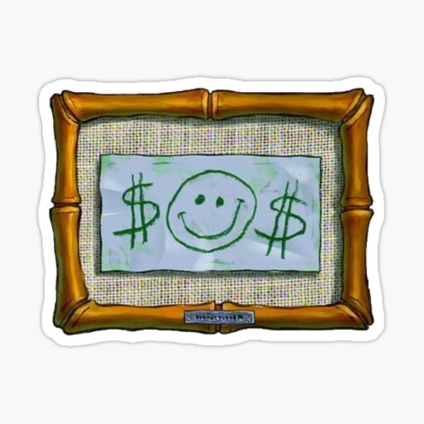 "Spongebob Dollar" Sticker for Sale by funlittlethingz | Redbubble