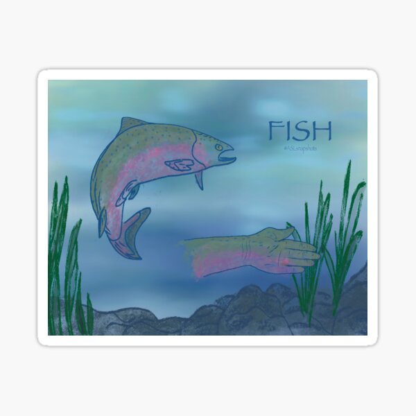 "ASL Fish" Sticker for Sale by ASLsnapshots | Redbubble
