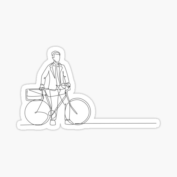 "CYCLE BICYCLE Bike Single line Minimal Sketch, continuous line art ...