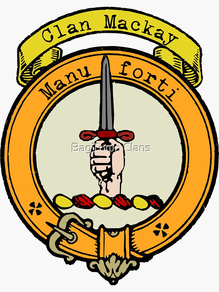 "Clan Mackay Scottish Clan Surname crest" Sticker for Sale by ljrigby ...