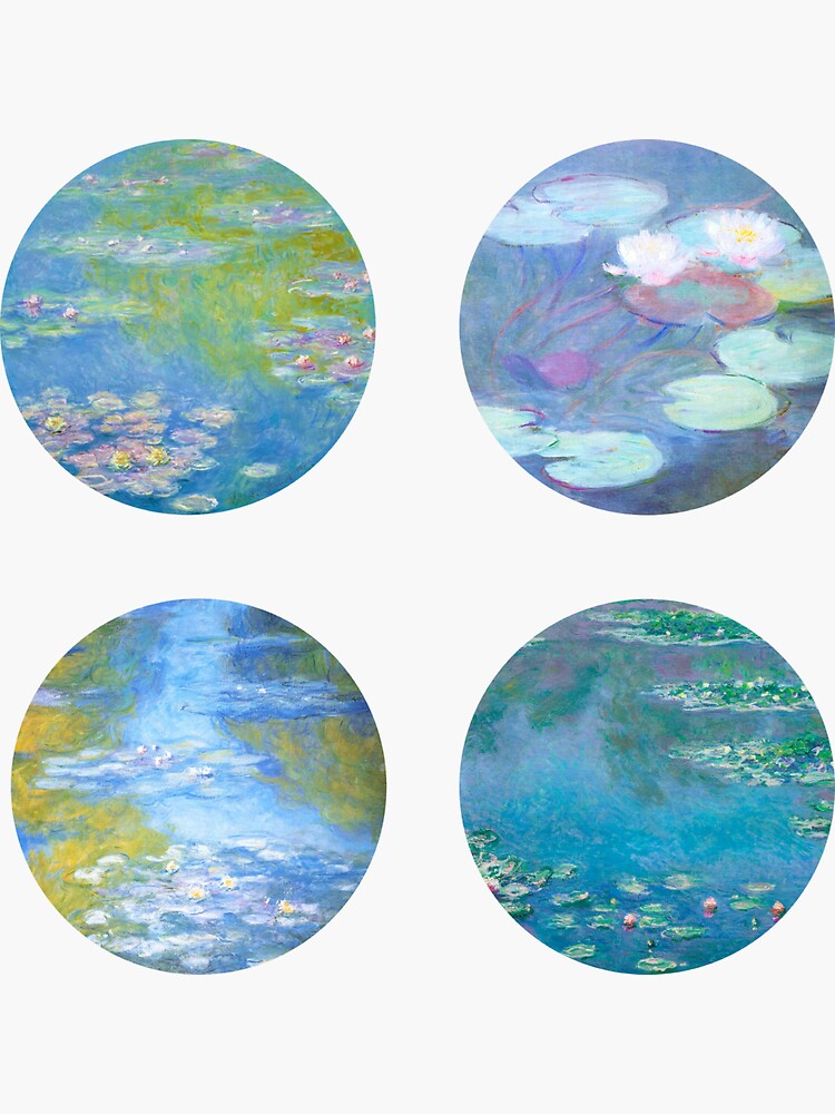 "monet blue pack" Sticker for Sale by themoongarden | Redbubble
