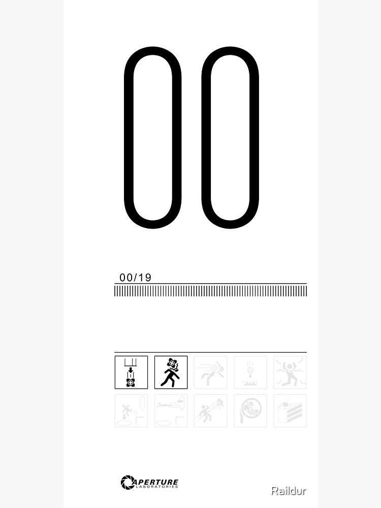 "Portal Test Chamber 00 High Quality" Sticker for Sale by Raildur ...