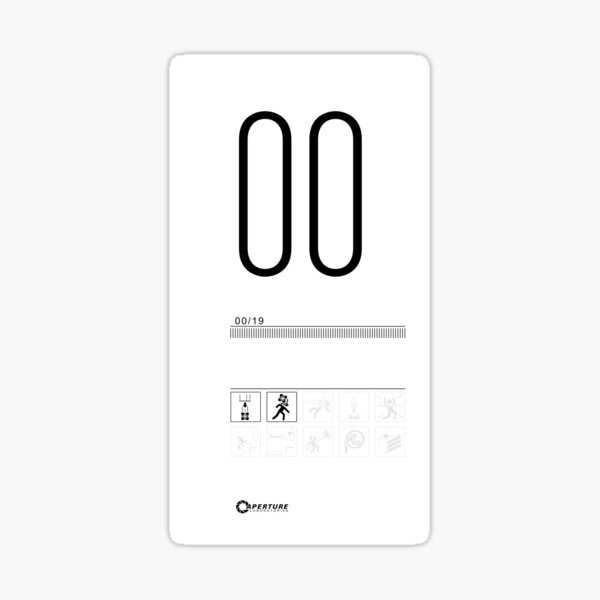 "Portal Test Chamber 00 High Quality" Sticker for Sale by Raildur ...