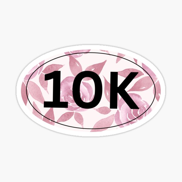 "Pink Floral, 10K" Sticker for Sale by LatterDaze | Redbubble