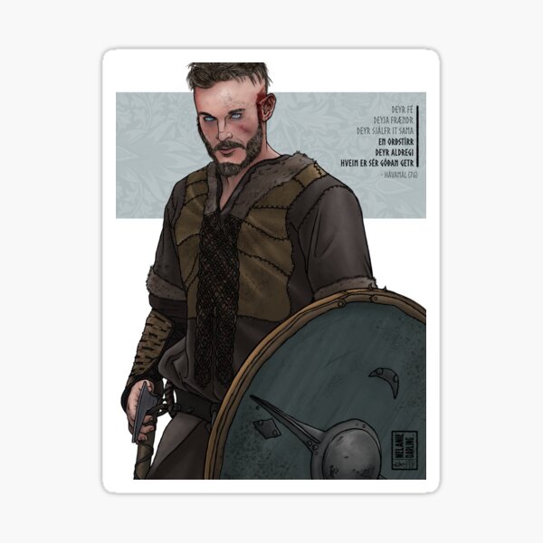 "Young Ragnar" Sticker for Sale by melaniedarling | Redbubble