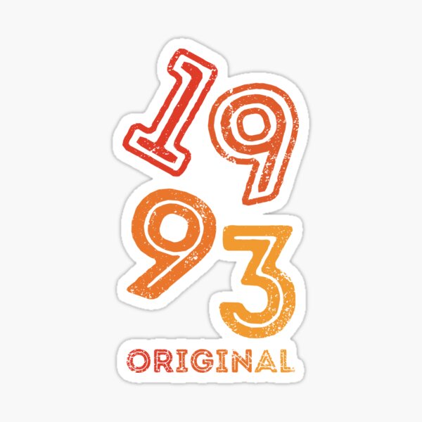 "Original 1993" Sticker for Sale by Urbanksy | Redbubble