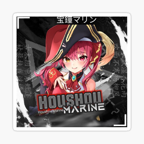 "Houshou Marine " Sticker for Sale by Obbadsimo | Redbubble