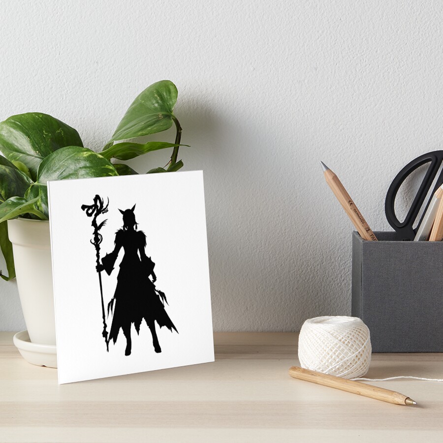 "Y'shtola Rhul (FFXIV) Silhouette design" Art Board Print for Sale by ...