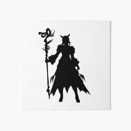 "Y'shtola Rhul (FFXIV) Silhouette design" Art Board Print for Sale by ...