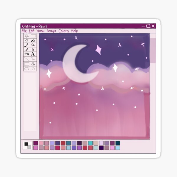"MS Paint Screen Art " Sticker for Sale by maroon419 | Redbubble