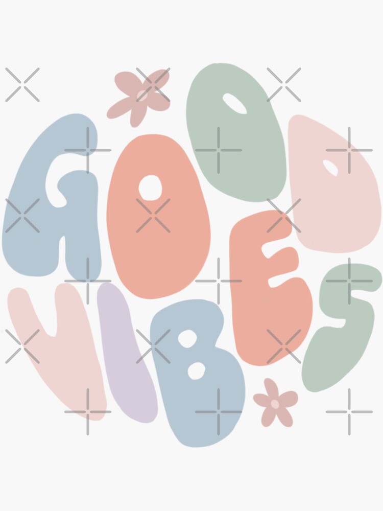 "Good vibes (pastel colours, colour palette)" Sticker for Sale by ...