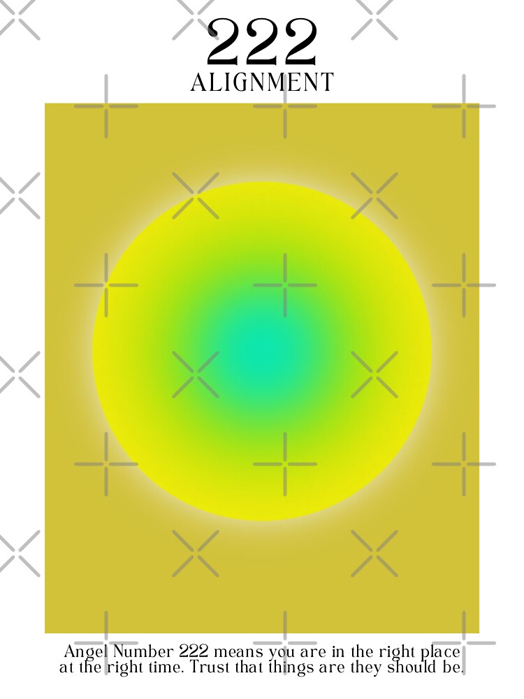 "Angel Number 222 Aura Poster" Sticker for Sale by mystikwhale | Redbubble
