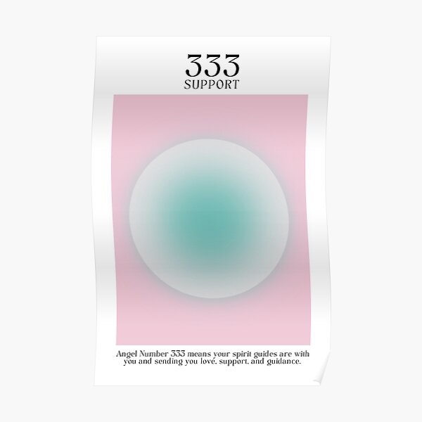 "Angel Number 333 Aura Poster" Poster for Sale by mystikwhale | Redbubble
