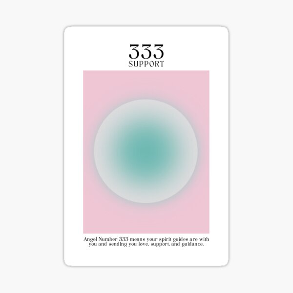 "Angel Number 333 Aura Poster" Sticker for Sale by mystikwhale | Redbubble