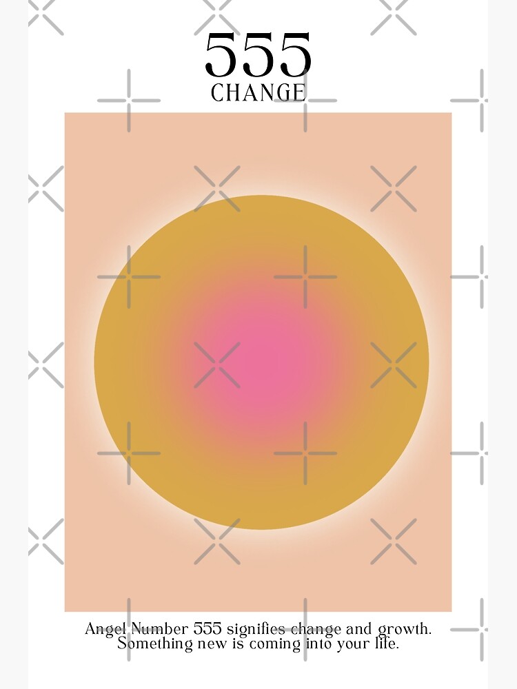 "Angel Number 555 Aura Poster" Poster for Sale by mystikwhale | Redbubble