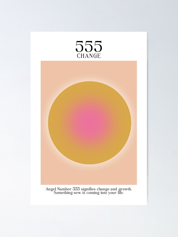 "Angel Number 555 Aura Poster" Poster for Sale by mystikwhale | Redbubble