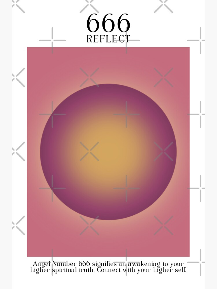 "Angel Number 666 Aura Poster" Sticker for Sale by mystikwhale | Redbubble