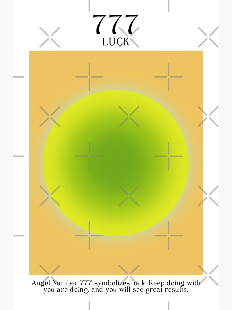 "Angel Number 777 Aura Poster" Sticker for Sale by mystikwhale | Redbubble