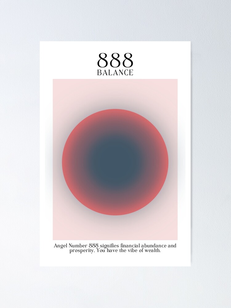 "Angel Number 888 Aura Poster" Poster for Sale by mystikwhale | Redbubble