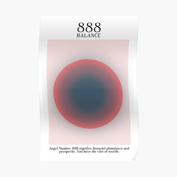 "Angel Number 888 Aura Poster" Poster for Sale by mystikwhale | Redbubble