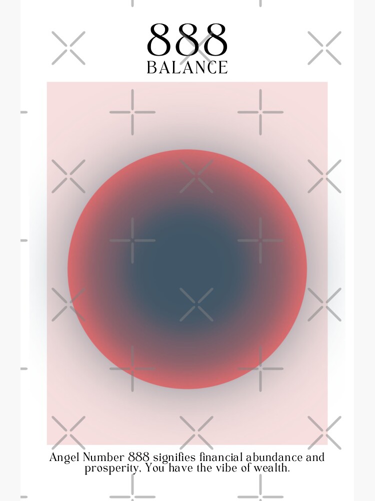 "Angel Number 888 Aura Poster" Sticker for Sale by mystikwhale | Redbubble