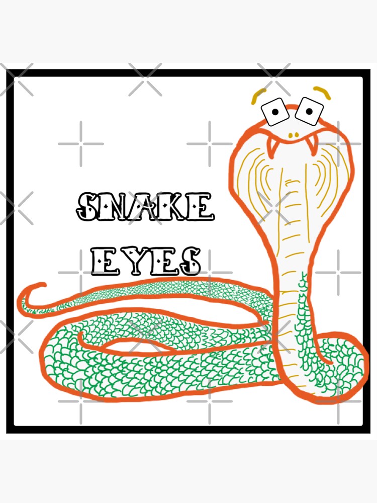 "Snake Eyes" Sticker for Sale by RstyBcktWkshp | Redbubble
