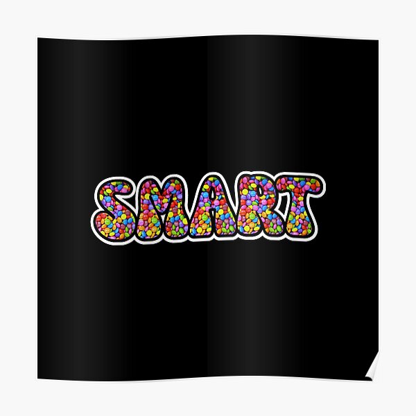"Word Smart with Smarties" Poster for Sale by foodiemarie | Redbubble