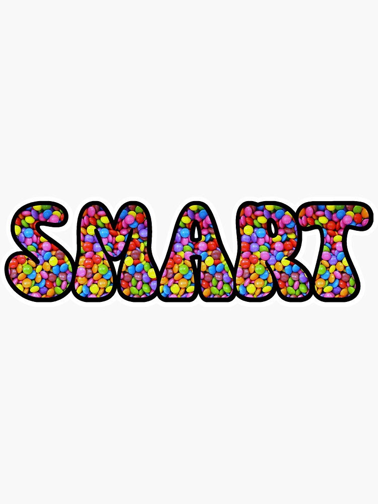 "Word Smart with Smarties" Sticker for Sale by foodiemarie | Redbubble