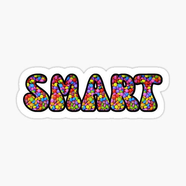 "Word Smart with Smarties" Sticker for Sale by foodiemarie | Redbubble