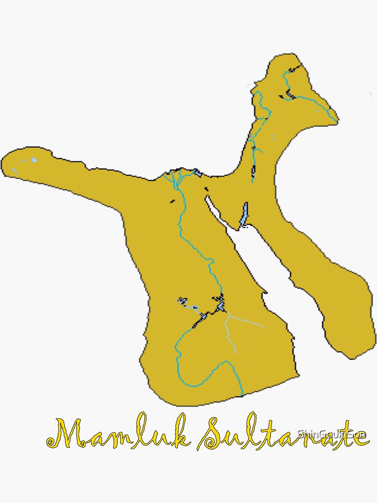 "Mamluk Sultanate Pixel Map with text" Sticker for Sale by ShinGoukiSon ...