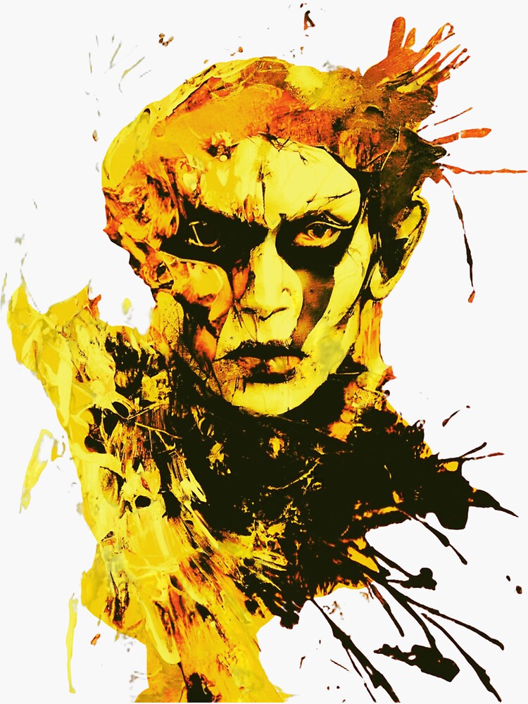 "Unusual Yellow Man, Mysterious man face" Sticker for Sale by Dven ...