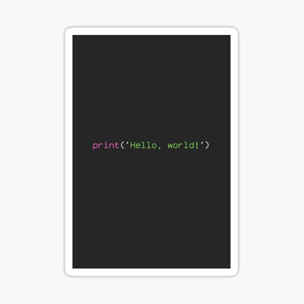"Programming Hello World " Sticker for Sale by wa2022 | Redbubble