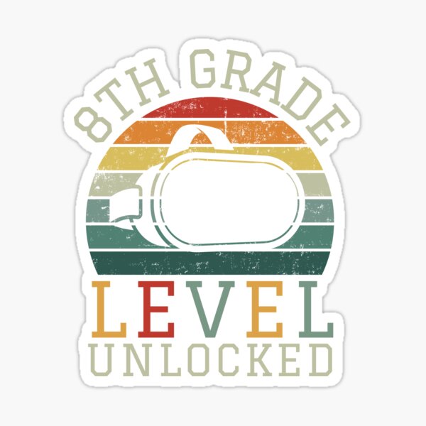 "8th Grade Level Unocked Son Graduated VR Gamer" Sticker for Sale by ...