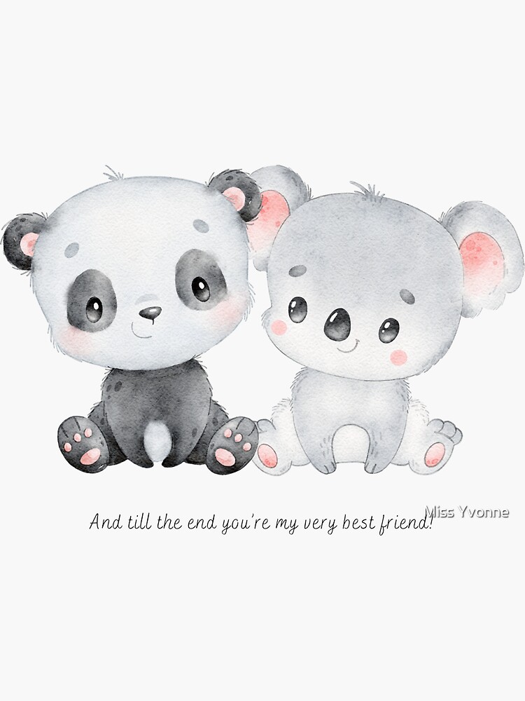 "Baby Panda and Koala friendship" Sticker for Sale by Lifeofyven ...