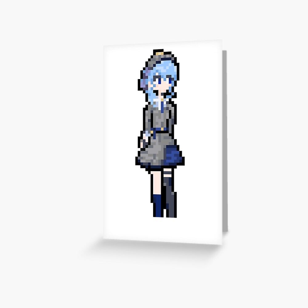 "Pixel Art Hoshimachi Suisei Hololive" Greeting Card for Sale by ...