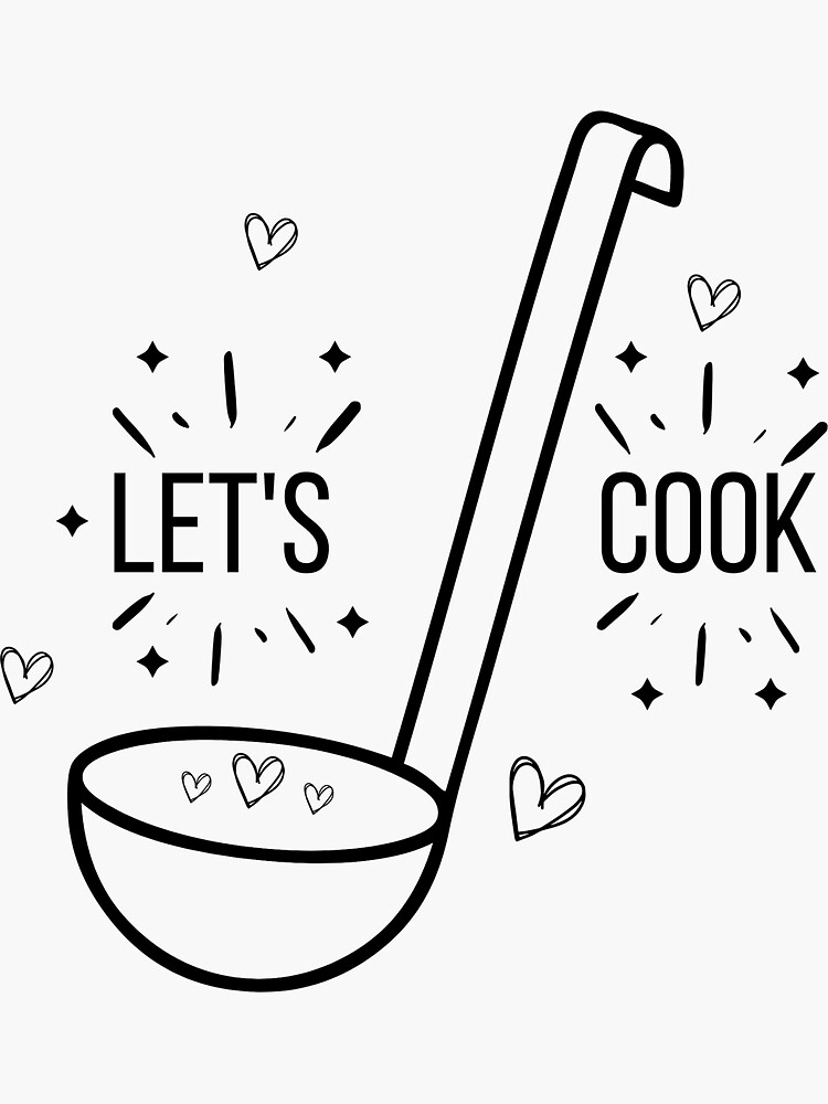 "Let's cook" Sticker for Sale by CakmakShop | Redbubble