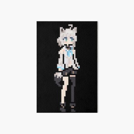 "Pixel Art Shirakami Fubuki Hololive" Art Board Print for Sale by ...