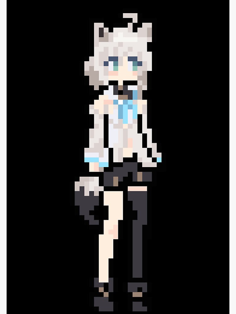 "Pixel Art Shirakami Fubuki Hololive" Spiral Notebook for Sale by ...