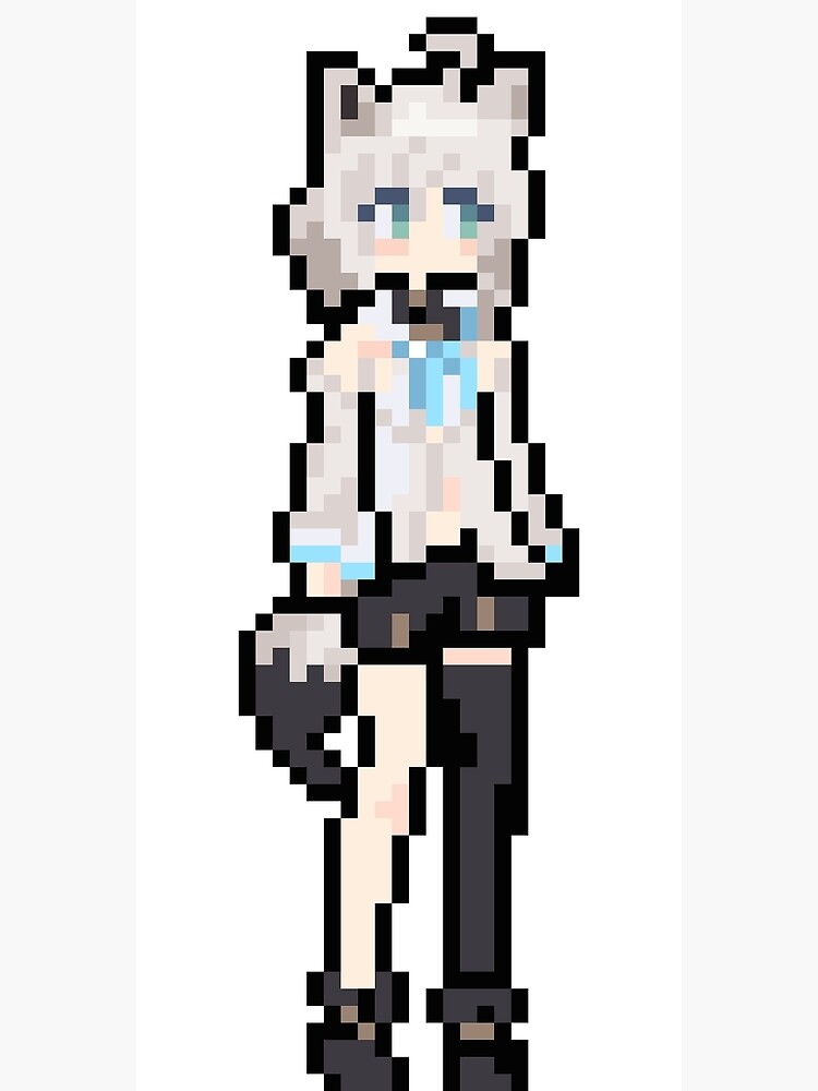 "Pixel Art Shirakami Fubuki Hololive" Poster for Sale by HoshiSSB ...