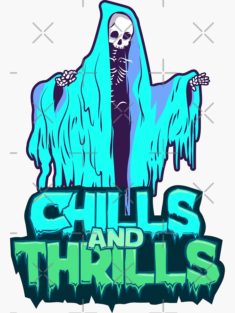 "Chills and Thrills" Sticker for Sale by X-NEC | Redbubble