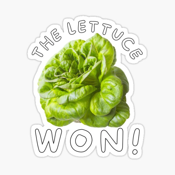 "The Lettuce Won! Liz Truss Lettuce" Sticker for Sale by PositiveEdge ...