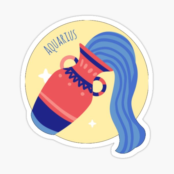 "Zodiac Sign - Aquarius " Sticker for Sale by MaraaaaM | Redbubble