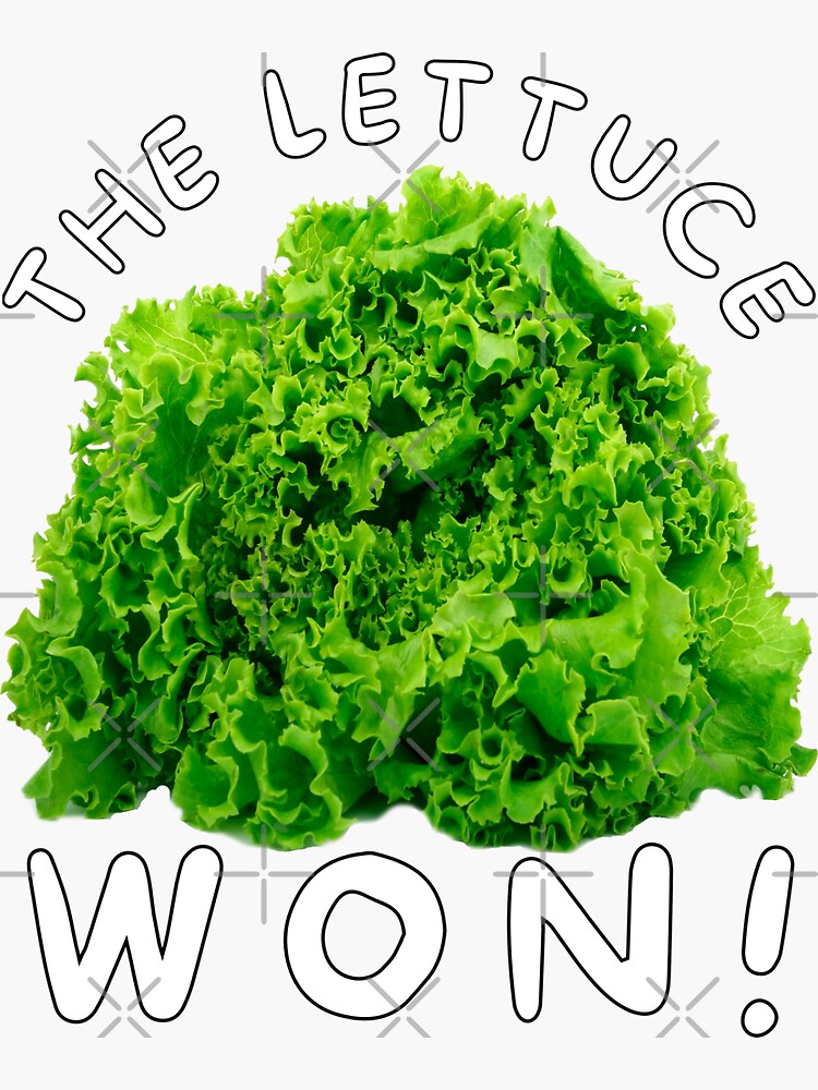 "The Lettuce Won! Liz Truss Lettuce" Sticker for Sale by PositiveEdge ...