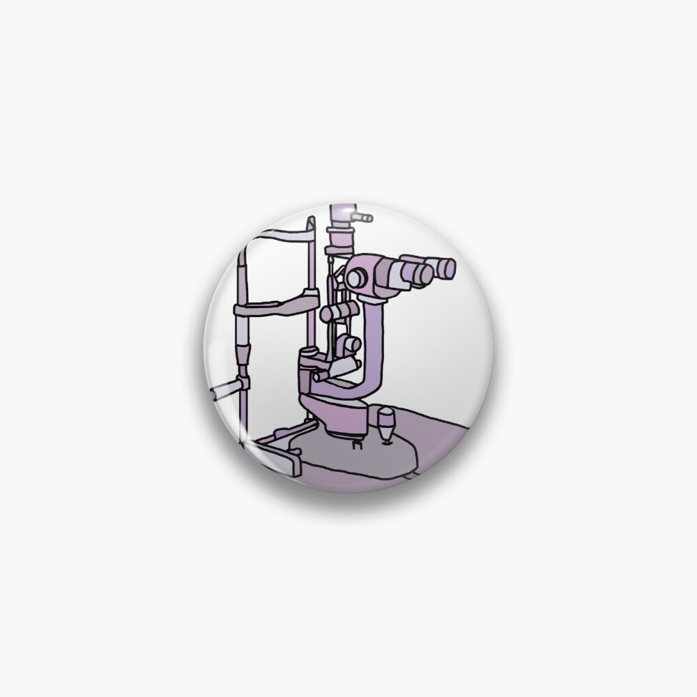 "Eye Exam Slit Lamp in Purple" Sticker for Sale by TheEyeFanatic ...